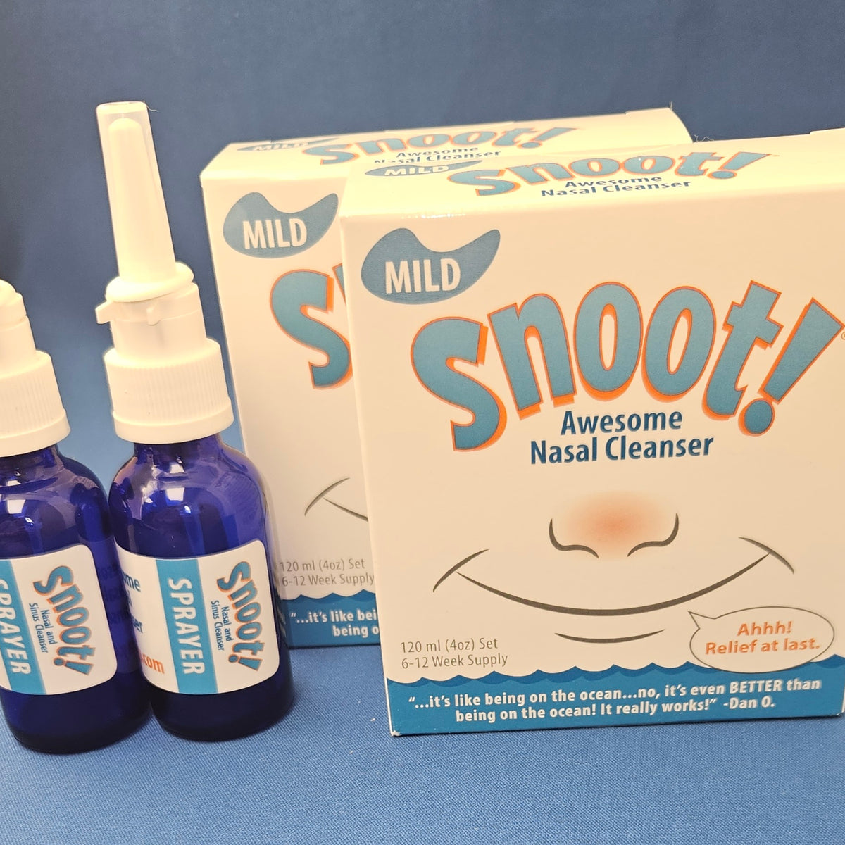 Snoot! Cleanser 2 Pack (Mild Formula)+2 Cobalt Blue Nasal Sprayers ...